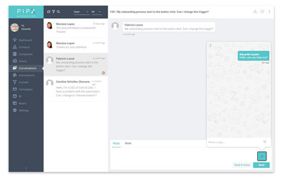 Live Chat Conversations for Business | Pipz Automation